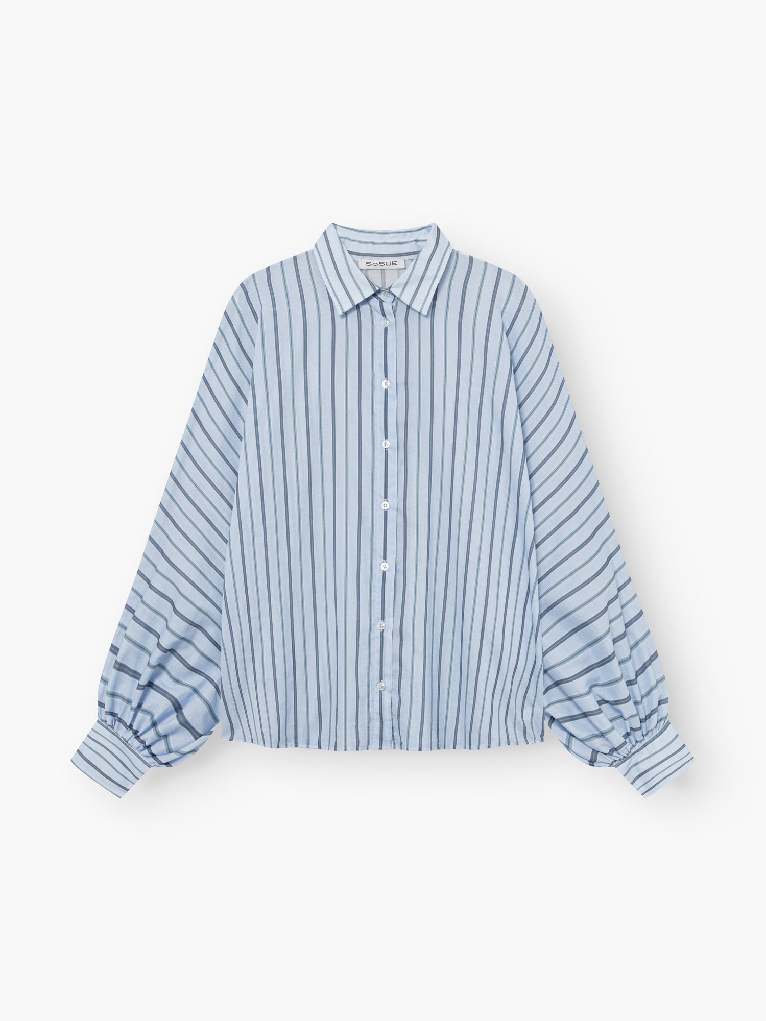 Antonia Voile Blue Stripes – SOSUE GmbH